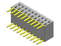 China Female Header Connector 1.27mm Dual Row Sild Entry Dip Type 2*3PIN To 2*40PIN H=3.45mm for sale