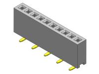 China Female Header Connector 1.27mm Single Row SMT Type 1*2PIN To 1*40PIN H=4.30mm for sale
