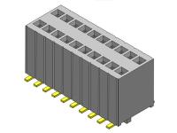China Female Header Connector 1.27mm Dual Row With Pegs SMT Type 2*3PIN To 2*50PIN H=5.75mm for sale