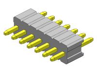 China Pin Header Connector 1.27mm Serise Single Row Straight Type 1*2PIN To 1*50PIN SQ0.40mm for sale