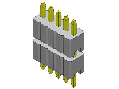 China Pin Header Connector 1.27mm Serise Single Row Stack Straight Type 1*2PIN To 1*50PIN SQ0.46mm for sale
