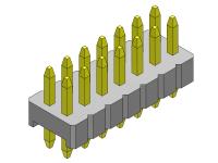 China Pin Header Connector 1.27mm Serise Dual Row Straight Type 2*2PIN To 2*50PIN SQ0.40mm for sale
