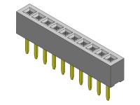China Female Header Connector 1.00mm Single Row Straight Type 1*2PIN To 1*40PIN H=2.10mm for sale