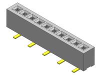 China Female Header Connector 1.00mm Single Row SMT Type 1*2PIN To 1*40PIN H=2.10mm for sale