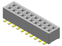 China 1.00mm Dual Row Pin Female Header Connector 2*3PIN To 2*40PIN for sale