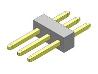 China 1*3PIN To 1*40PIN Single Row Header Connector 1.00mm Straight Type for sale