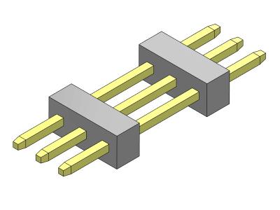 China Pin Header Connector 1.00mm Single Row Stack Straight Type 1*3PIN To 1*40PIN SQ0.30mm for sale