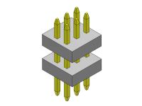 China 2*3PIN To 2*40PIN SQ0.30mm Pin Female Header Connector 1.00mm  Stack Straight Type for sale