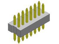 China 1.00mm Dual Row Connector Straight Type 2*3PIN To 2*40PIN for sale