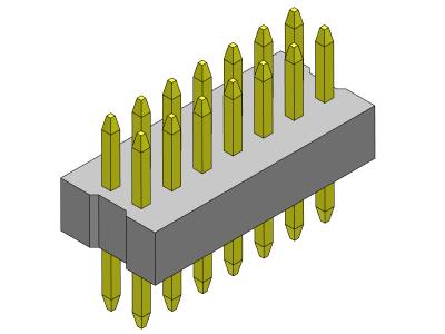 China 1.00mm Dual Row Connector Straight Type 2*3PIN To 2*40PIN for sale