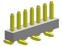 China 1.00mm Single Row Pin Female Header Connector SMT Type 1*2PIN To 1*40PIN for sale