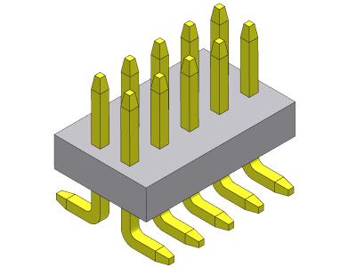 China Dual Row Pin Female Header Connector 1.00mm 2*2PIN To 2*40PIN for sale