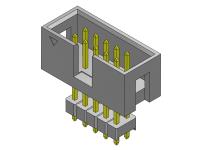 China 2.54mm Box Header Connector Dual Row Elevated Stright Dip Type 2*3-2*32Pin 3AMP for sale
