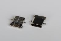 China USB 3.1 Type C Connector Female Right Angle SMT+DIP with 5Amp Current Rating and 10000 Mating Cycles for sale