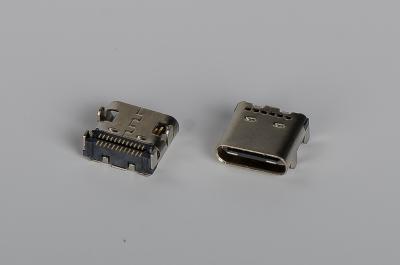 China 24PIN USB 3.1 Type C Female Connector Right Angle 90° Double SMT with 5Amp Current Rating for sale