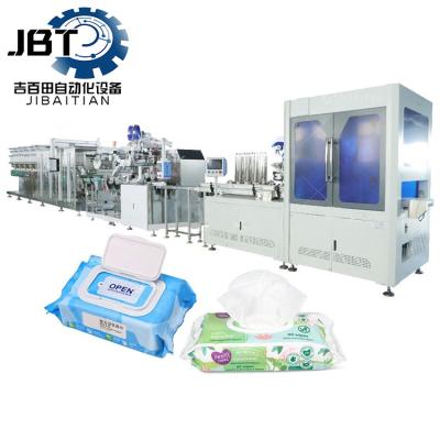 China PLC Controlled Wet Wipes Machinery For Biodegradable Wipes Production for sale