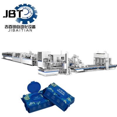 China 15kW Wet Wipe Production Line High Productivity Z Fold Minimal Air Consumption 0.6-0.8MPa for sale