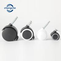 China Black Nylon Carpet Casters On Hardwood Threaded Wheels 2 Inch for sale