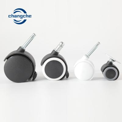 China Black Nylon Carpet Casters On Hardwood Threaded Wheels 2 Inch for sale