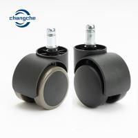 China Black Nylon Swivel Stem Office Chair Castor Wheels Replacement 50mm for sale