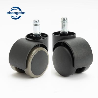 China Black Nylon Swivel Stem Office Chair Castor Wheels Replacement 50mm for sale
