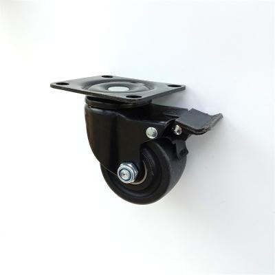 China Custom Small Furniture Light Duty Caster Wheels 55mm Red Black Blue for sale
