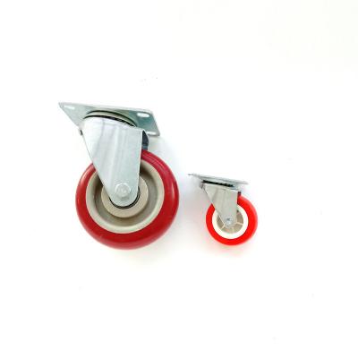 China Screw Stem Swivel Lockable 3 Inch Caster Wheels Lockable Castors Steel Plate for sale