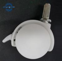 China Customized White Neoprene Threaded Stem Furniture Casters Wheel for sale