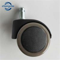 China PU Threaded 5 Inch Caster Wheels Metal Friction Stem for sale