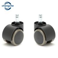 China Black Nylon Swivel Stem Office Chair Castor Wheels Replacement 50mm for sale