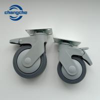 China Swivel 125mm Castor Wheels Stem Mount Casters For Hospital Bed for sale