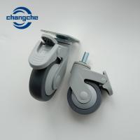 China 3 Inch Full Plastic Adjustable Hospital Caster Wheels Screw For Instrument Trolley for sale