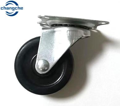 China Customized Furniture Rubber Roller Wheel Casters With Plate 2 Inch for sale