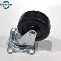 China Custom 2 Inch Rubber Roller Wheel Casters Logo Printed for sale