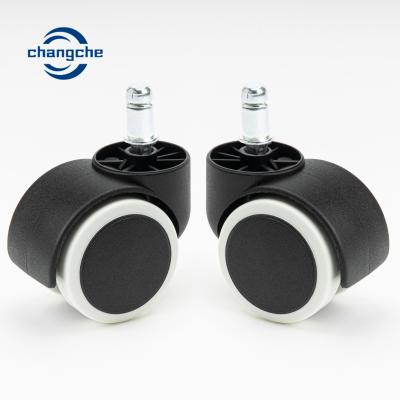 China 200 lb Office Chair Castor Wheels Casters For Hardwood Floors 2 Inch for sale