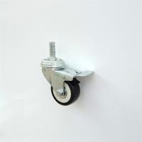 China Locking 100mm PU Medium Duty Caster Wheels 4 Inch With Brake for sale