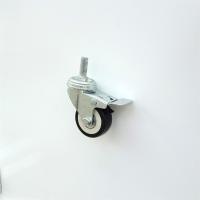 China Locking 100mm PU Medium Duty Caster Wheels 4 Inch With Brake for sale