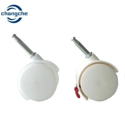 China Biege PP Threaded Stem Furniture Casters Office Chair Caster Replacement for sale