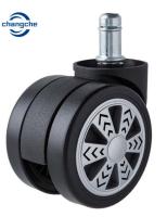China Silent Nylon Swivel Threaded Stem Furniture Casters Wheels 40mm For Suitcase for sale