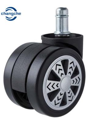 China Silent Nylon Swivel Threaded Stem Furniture Casters Wheels 40mm For Suitcase for sale
