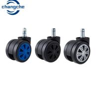 China Silent Nylon Swivel Threaded Stem Furniture Casters Wheels 40mm For Suitcase for sale