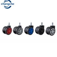 China Silent Nylon Swivel Threaded Stem Furniture Casters Wheels 40mm For Suitcase for sale