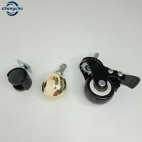 China 1.5 Inch Ball Bearing PVC Roller Wheel Casters With Brake Heavy Duty for sale