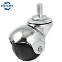 China Durable 50mm Wheel With Brake Gold Metal Stem Moving Caster For Side Table for sale
