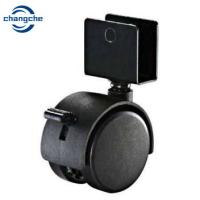China U Plate Nylon Black Replacement Caster Wheels Workbench Castors With Brake for sale