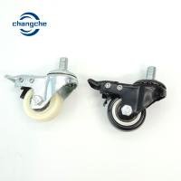 China ODM Threaded PVC Furniture Castors Wheels With Brake for sale