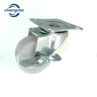 China 50MM Black PP Furniture Castors Wheels Swivel Industrial Caster Wheels With Brake for sale