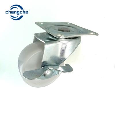 China 50MM Black PP Furniture Castors Wheels Swivel Industrial Caster Wheels With Brake for sale
