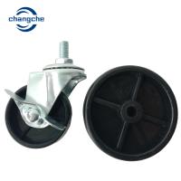 China Shopping Cart PP Polypropylene Industrial Caster Wheels With Brake 2 Inch for sale