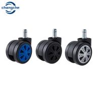 China ODM 2.5 Inch Nylon Gaming Office Chair Castor Wheels For Carpet Floors for sale